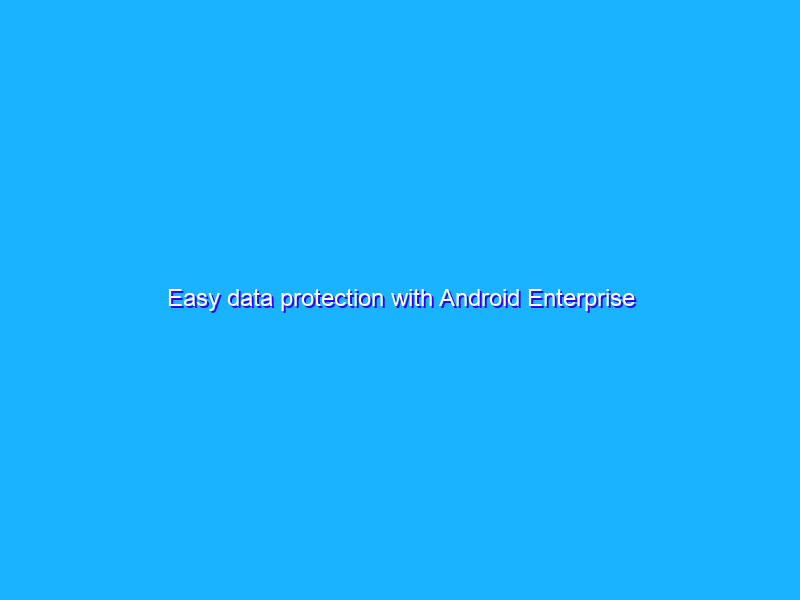 Easy data protection with Android Enterprise Essentials – Bluermes ...