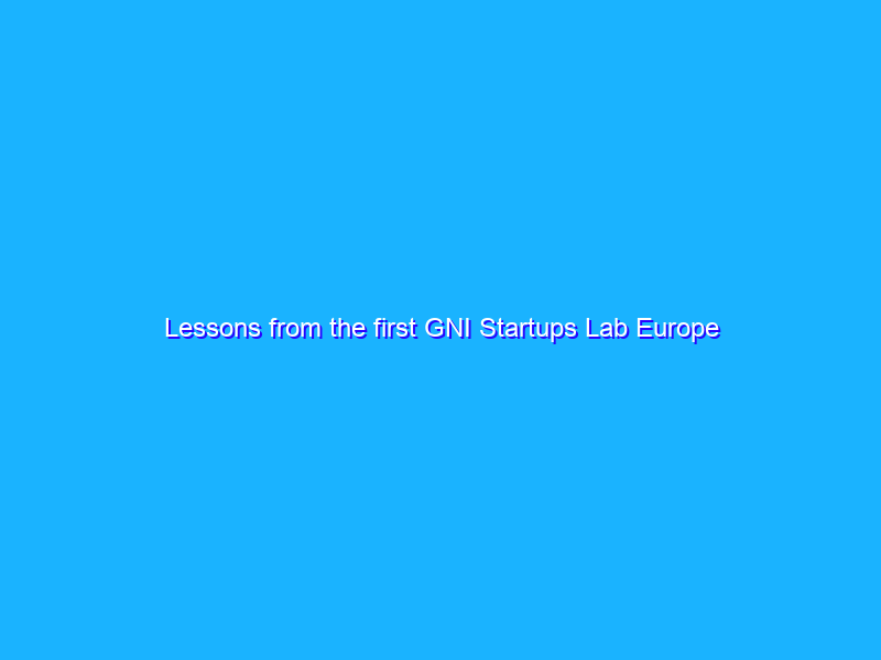 Lessons from the first GNI Startups Lab Europe – Bluermes Comunicazione Integrata